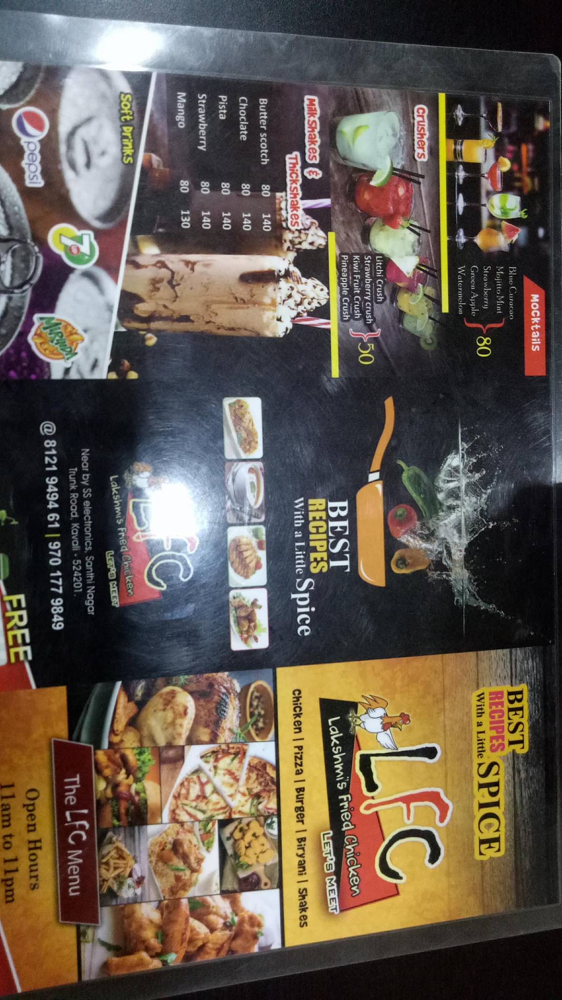 Menu at LAKSHMI FRIED CHICKEN (LFC), Kavali