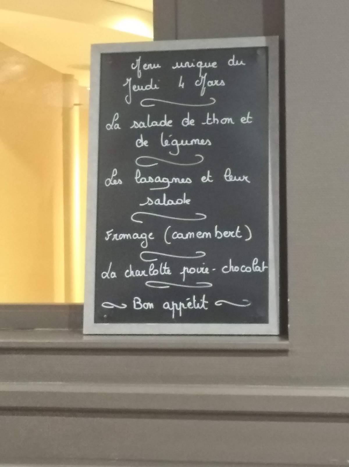 Menu au L'Escale Village restaurant, Déols