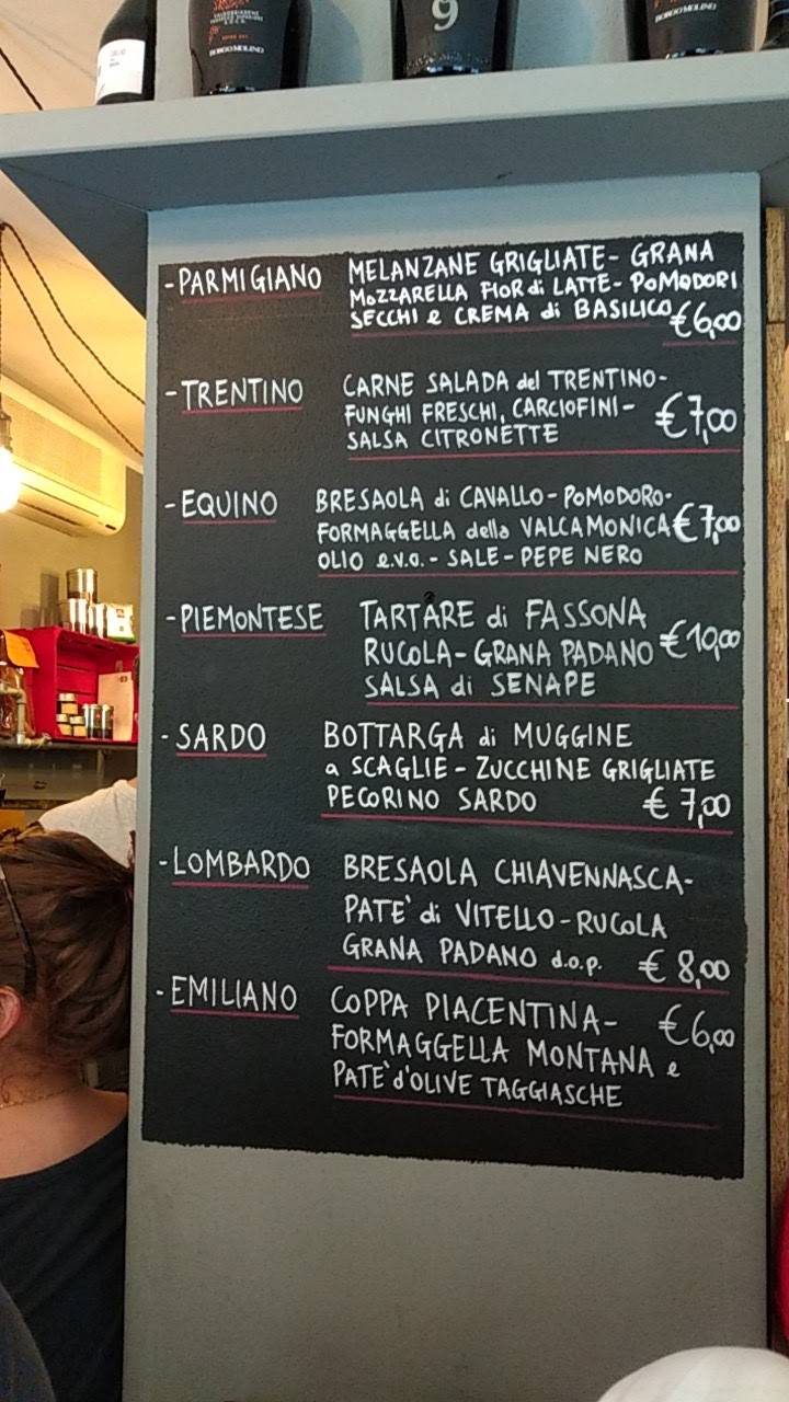 Menu da La Bottega di Via Laghetto, Milano
