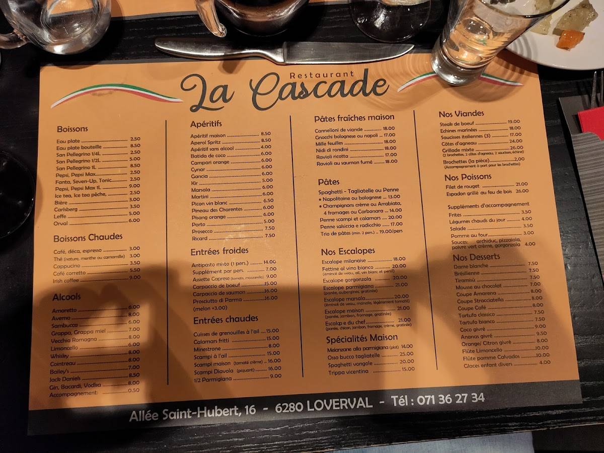 Carta de La Cascade sprl, Gerpinnes