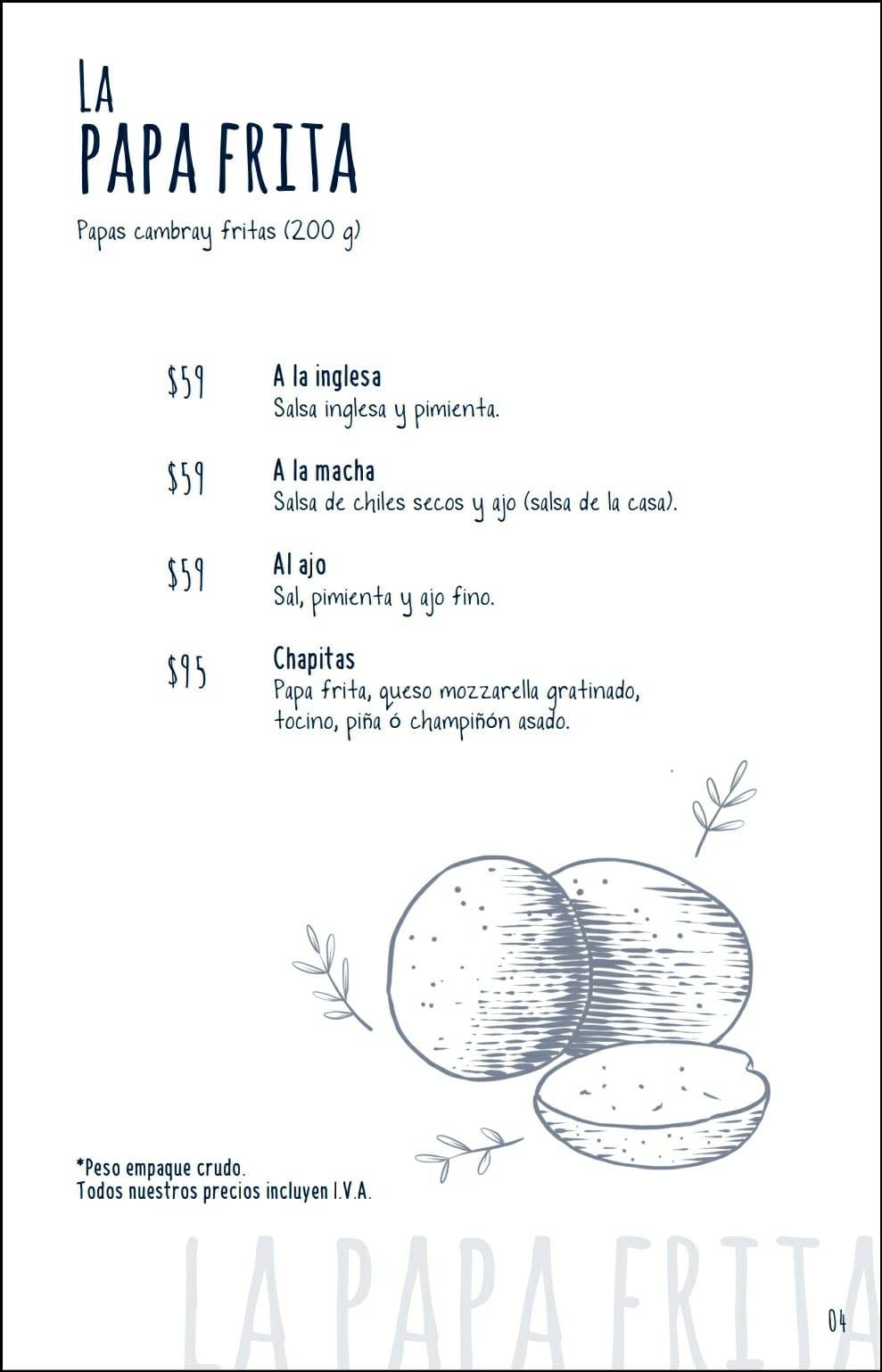Carta del restaurante La Chipola Pizza Bistronómico, Xalapa Enríquez ...