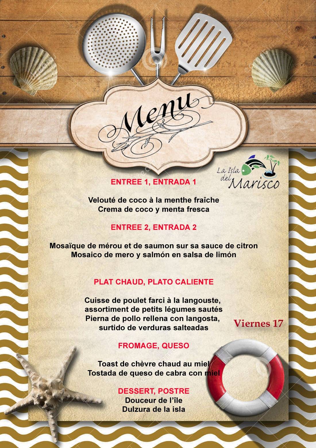 Carta del restaurante La Isla Del Marisco, Santo Domingo Este