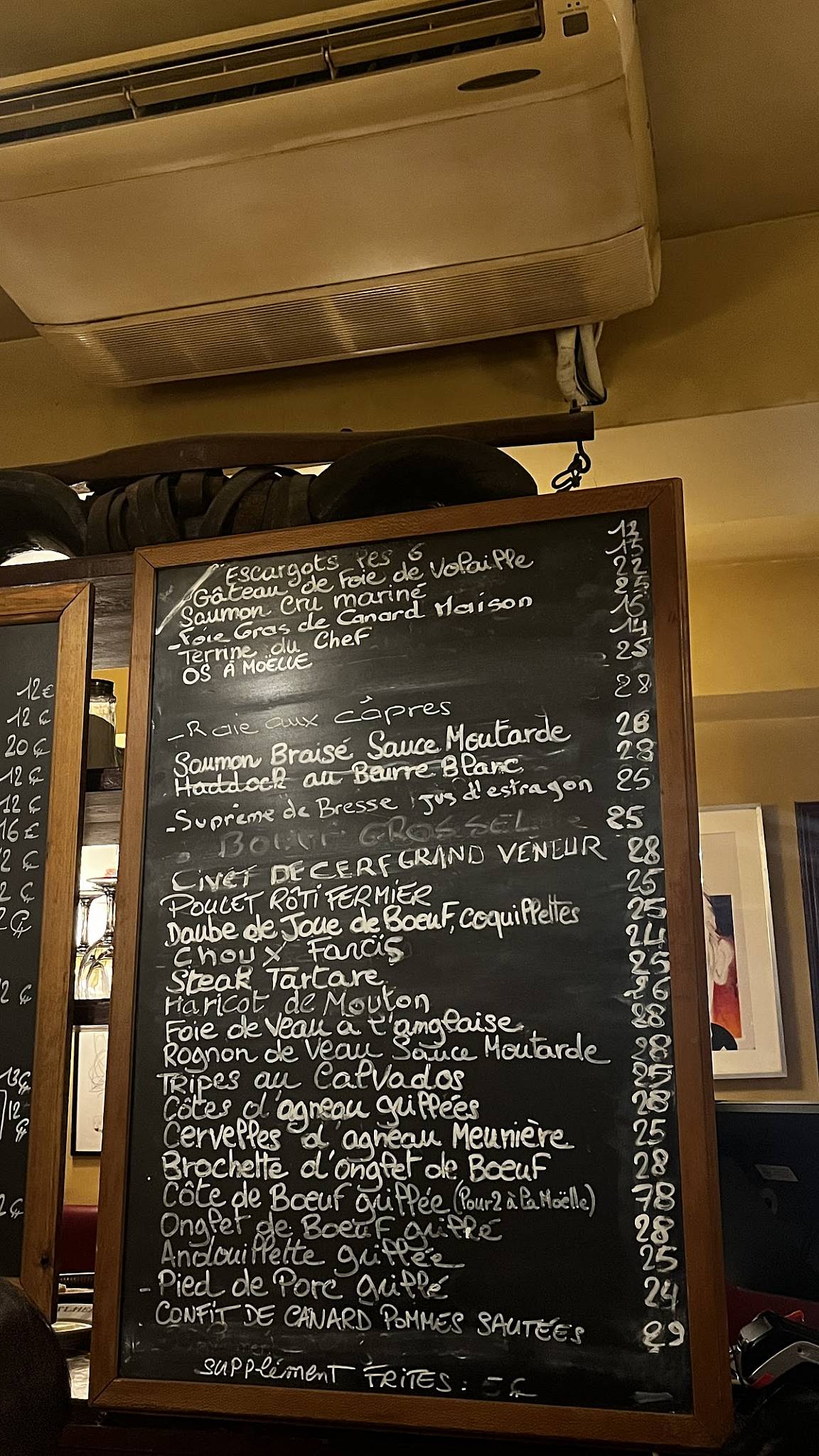 Menu at La Tour Montlhéry - Chez Denise restaurant, Paris, 5 Rue des ...