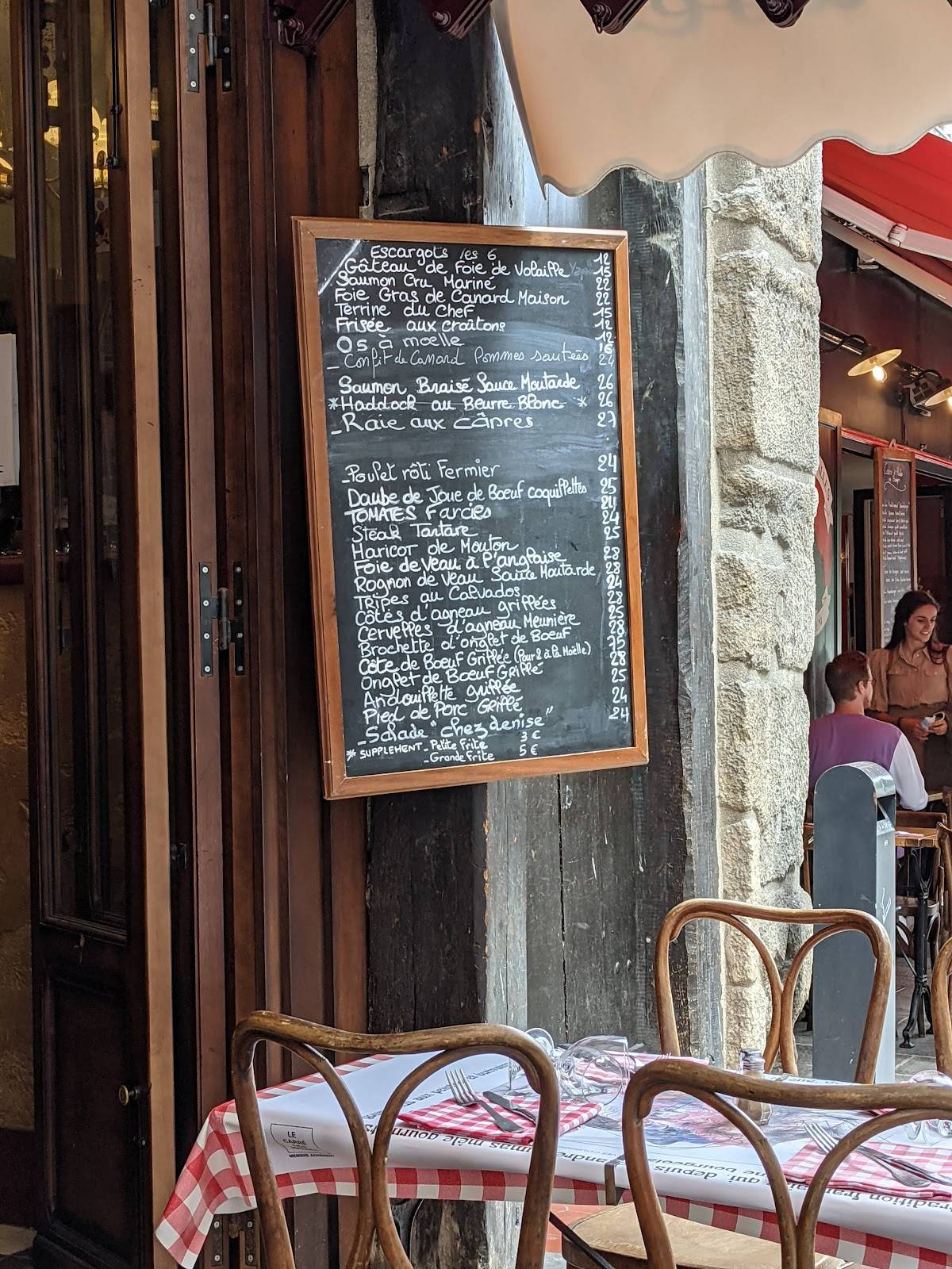 Menu at La Tour Montlhéry - Chez Denise restaurant, Paris, 5 Rue des ...