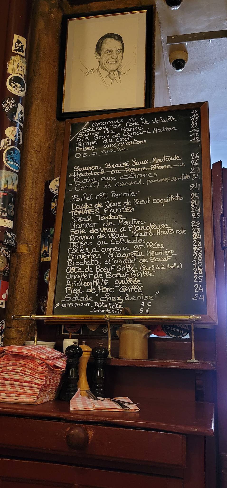 Menu at La Tour Montlhéry - Chez Denise restaurant, Paris, 5 Rue des ...