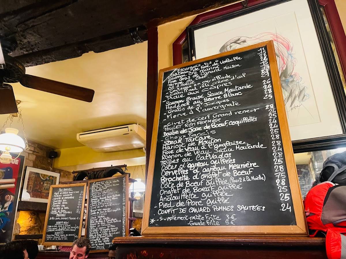 Menu at La Tour Montlhéry - Chez Denise restaurant, Paris, 5 Rue des ...