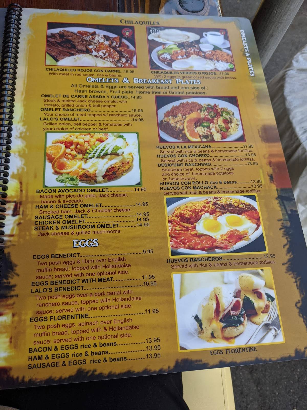 Menu at Lalo's Family Restaurant, Camarillo