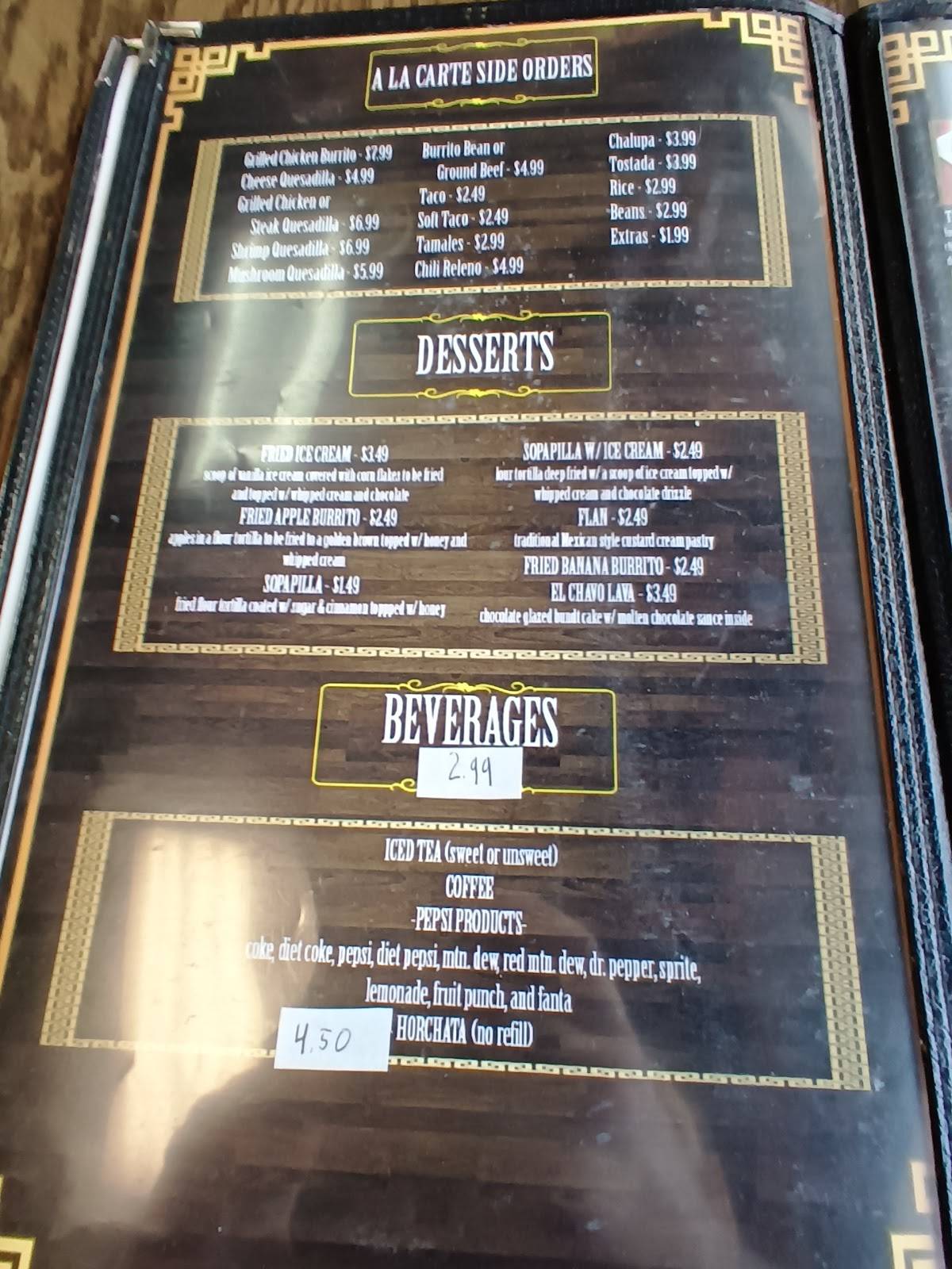 Menu at Las Brisas Authentic Mexican Restaurant, Scott City
