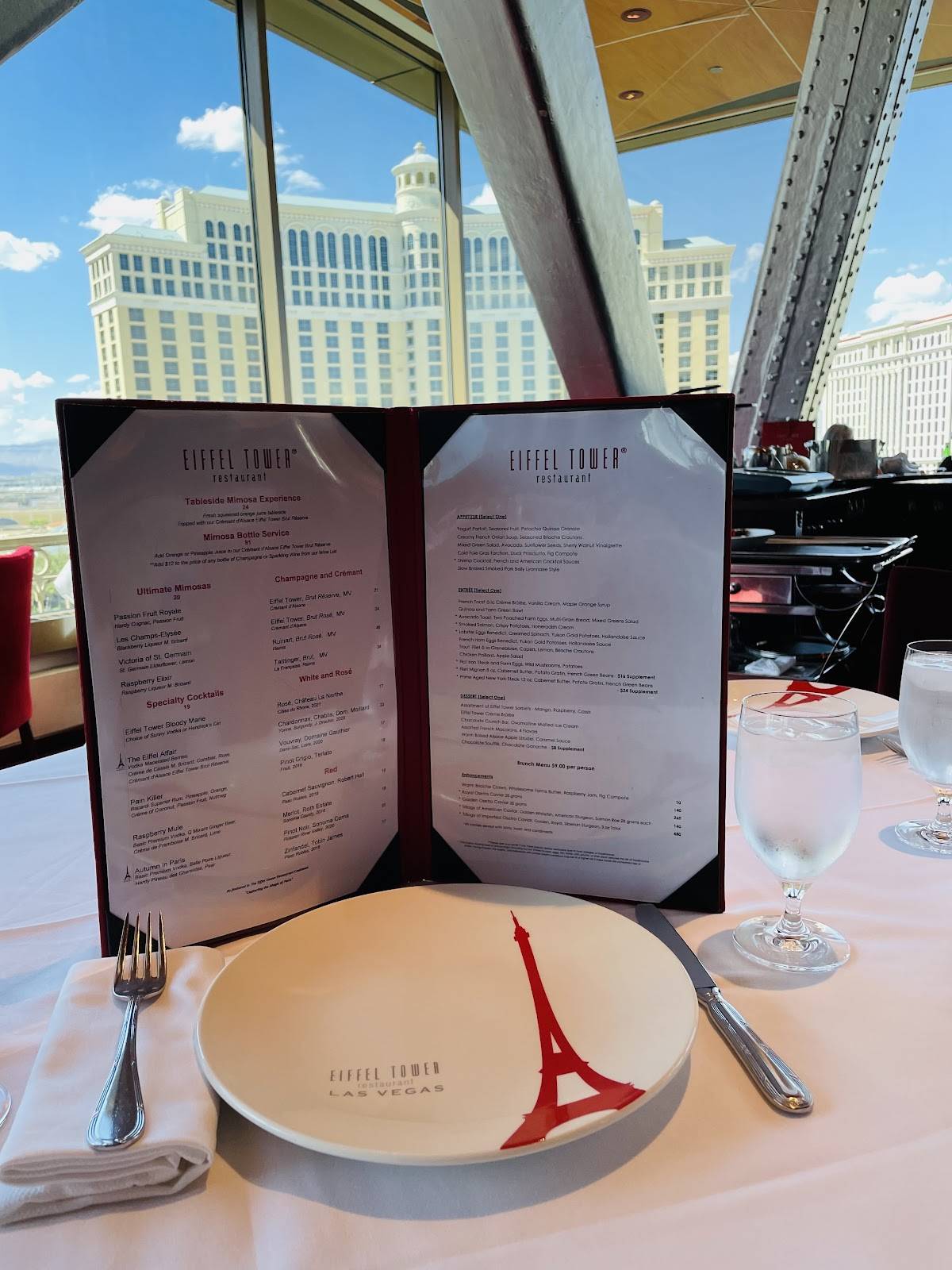 Menu at Eiffel Tower Restaurant, Las Vegas, S Las Vegas Blvd