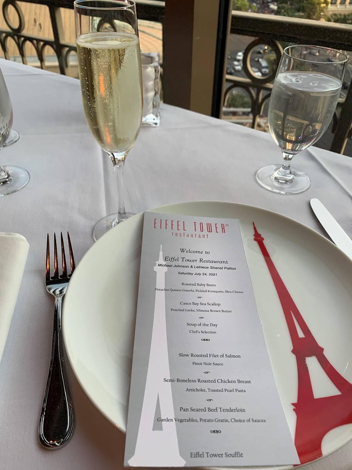 Menu at Eiffel Tower Restaurant, Las Vegas, S Las Vegas Blvd