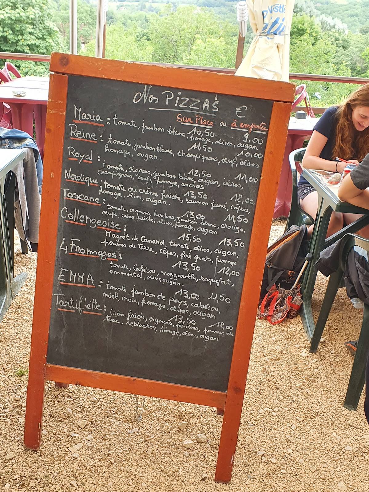 Menu at Le Collongeois restaurant, Collonges-la-Rouge, route nationale