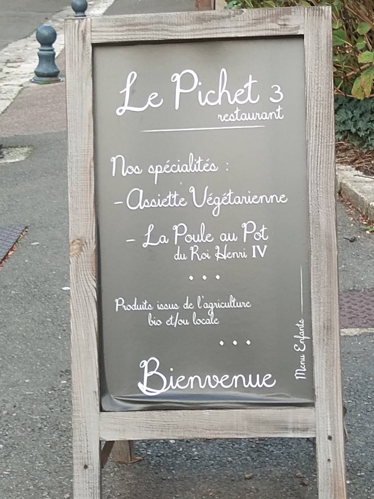 Menu at Le Pichet 3 restaurant, Chartres