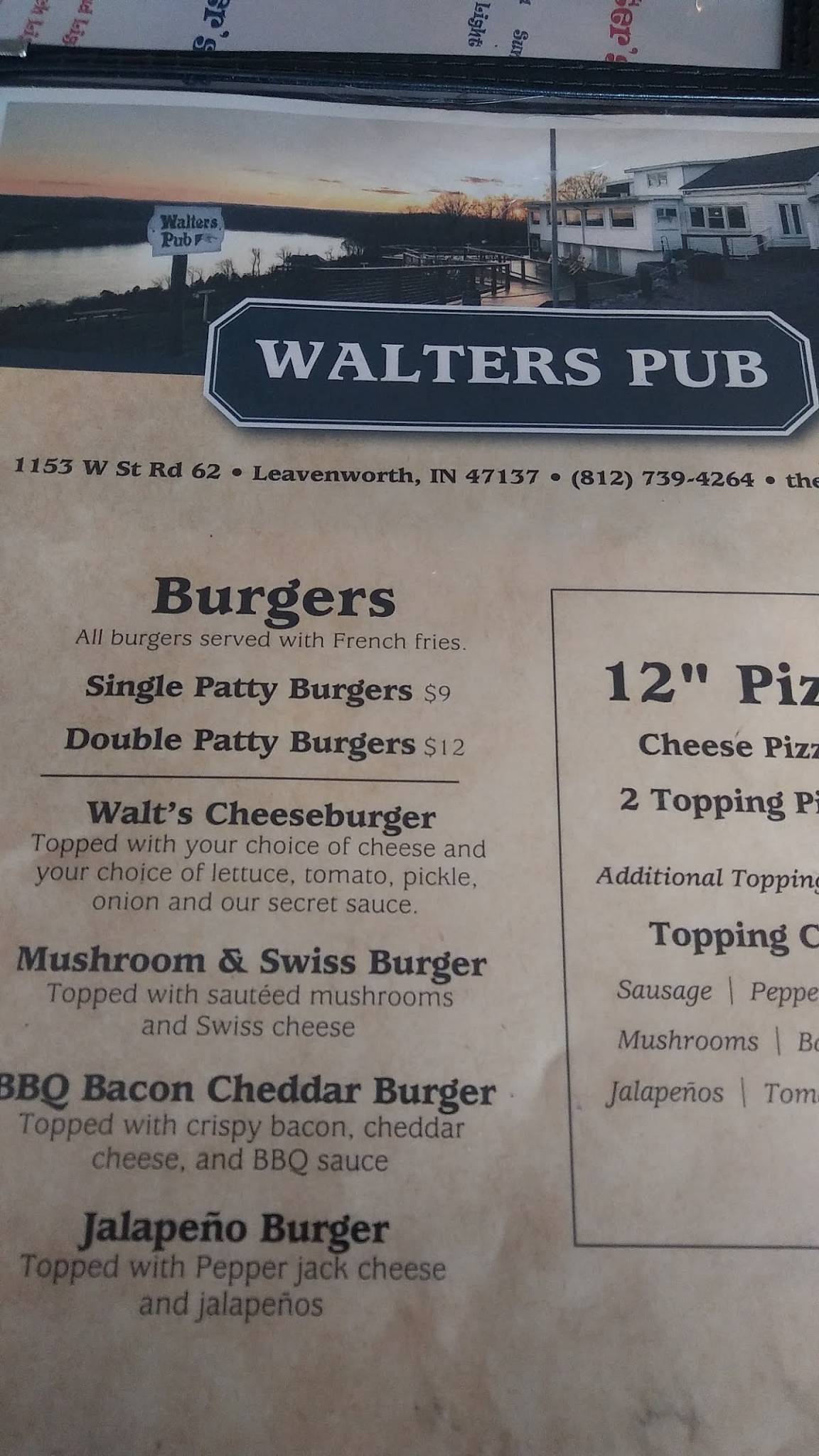 Menu at The Overlook Restaurant, Leavenworth