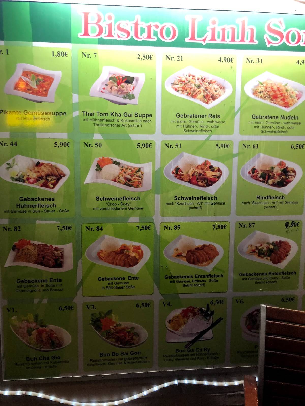 Speisekarte von Linh Son restaurant, Hannover