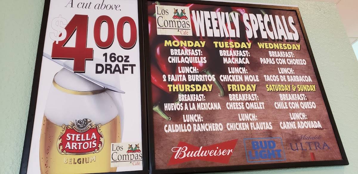 Menu at Los Compas Restaurant, Las Cruces, Commerce Dr # C
