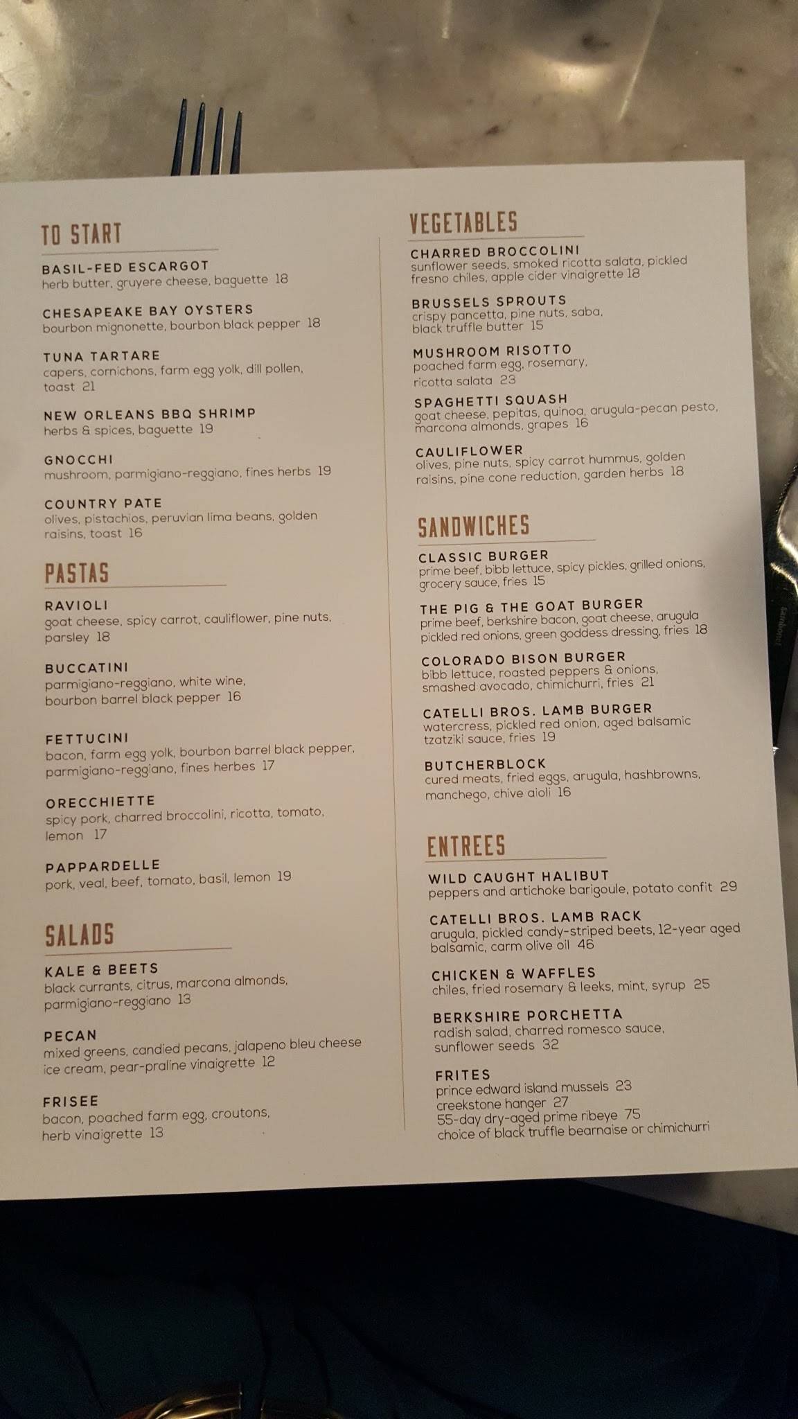 Menu at Butchertown Grocery Bakery, Louisville, 743 E Main St