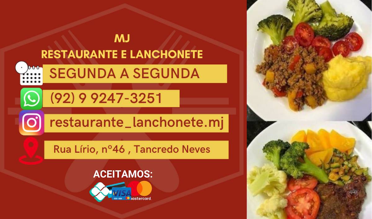 Menu em MJ RESTAURANTE E LANCHONETE, MANAUS, Manaus