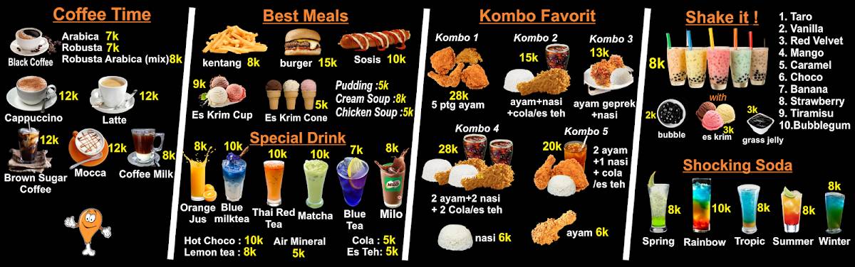 Carta del restaurante Madina Fried Chicken, Samarinda