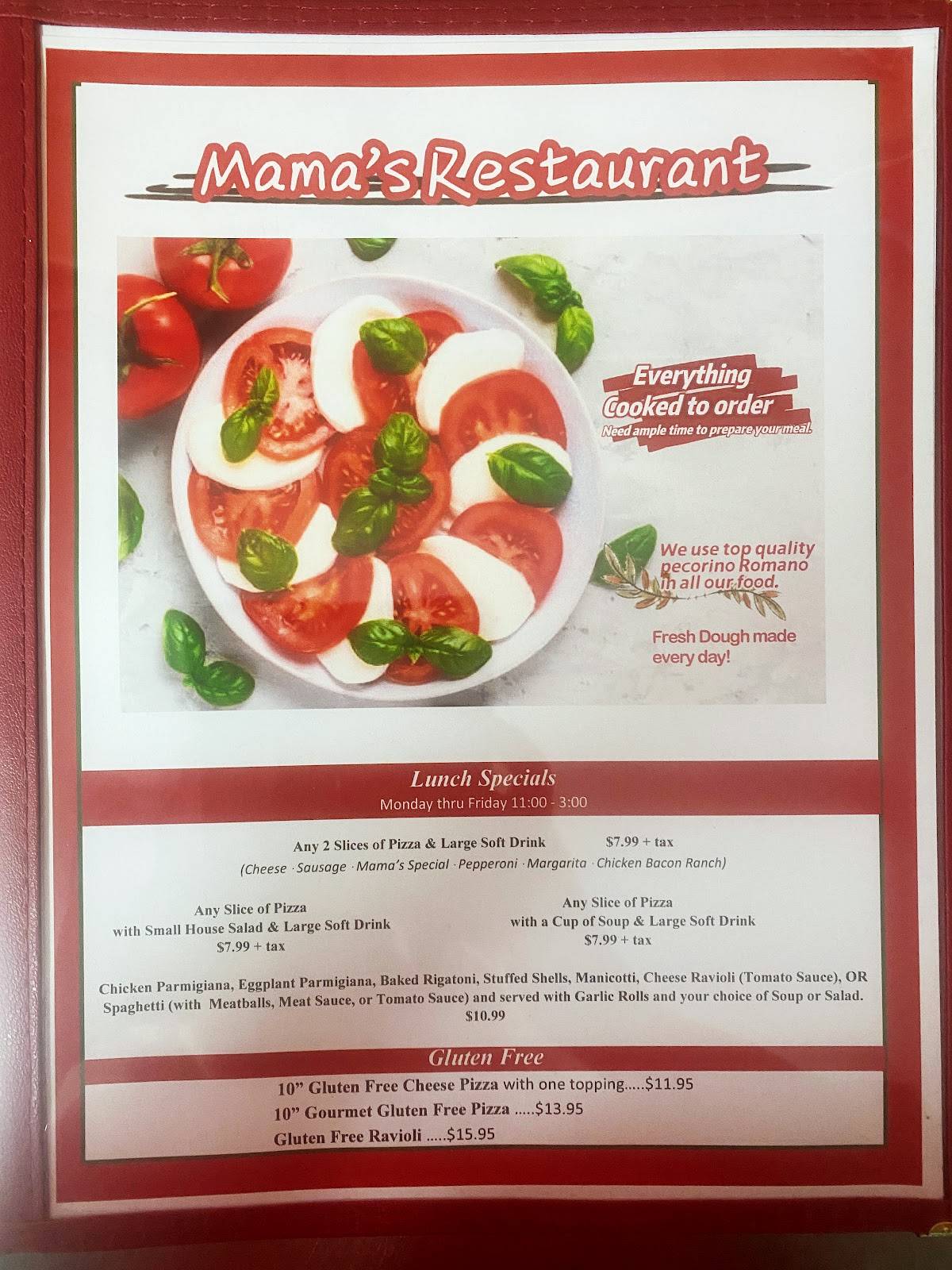 Menu da MAMA'S ristorante, Empoli