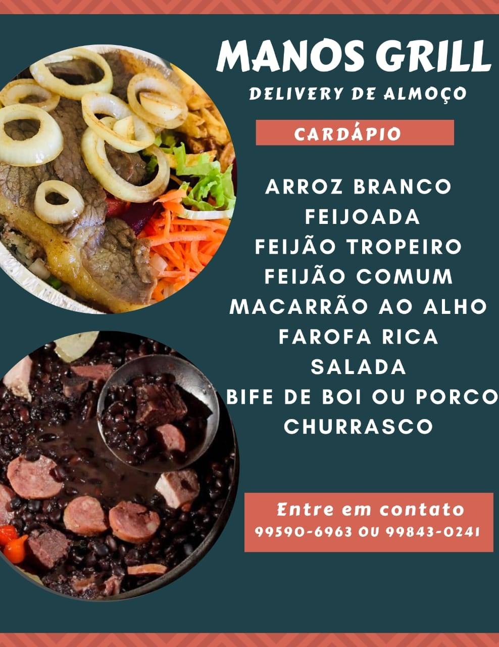 Menu em Manos Grill Refeições restaurante, Paraopeba
