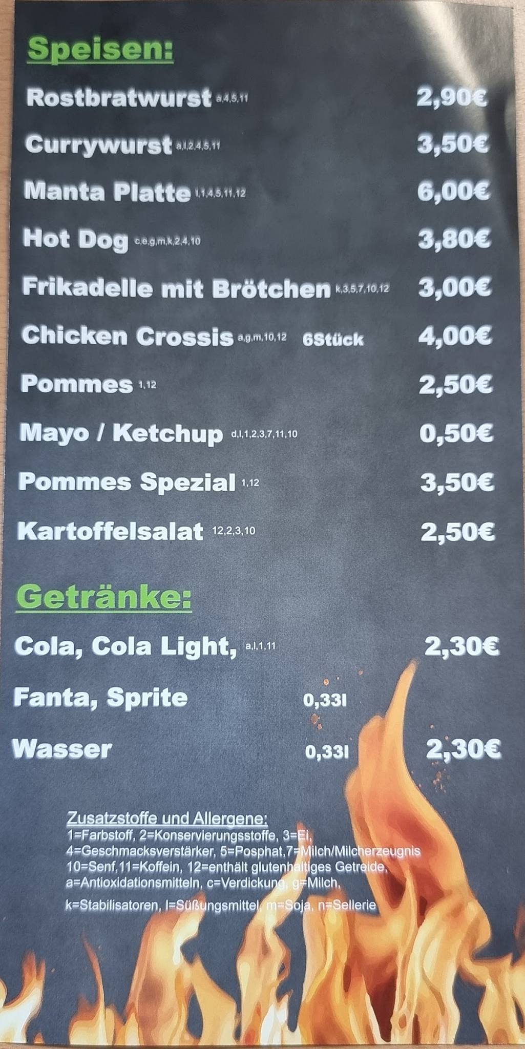 Menu at Manta Platte pub & bar, Verl