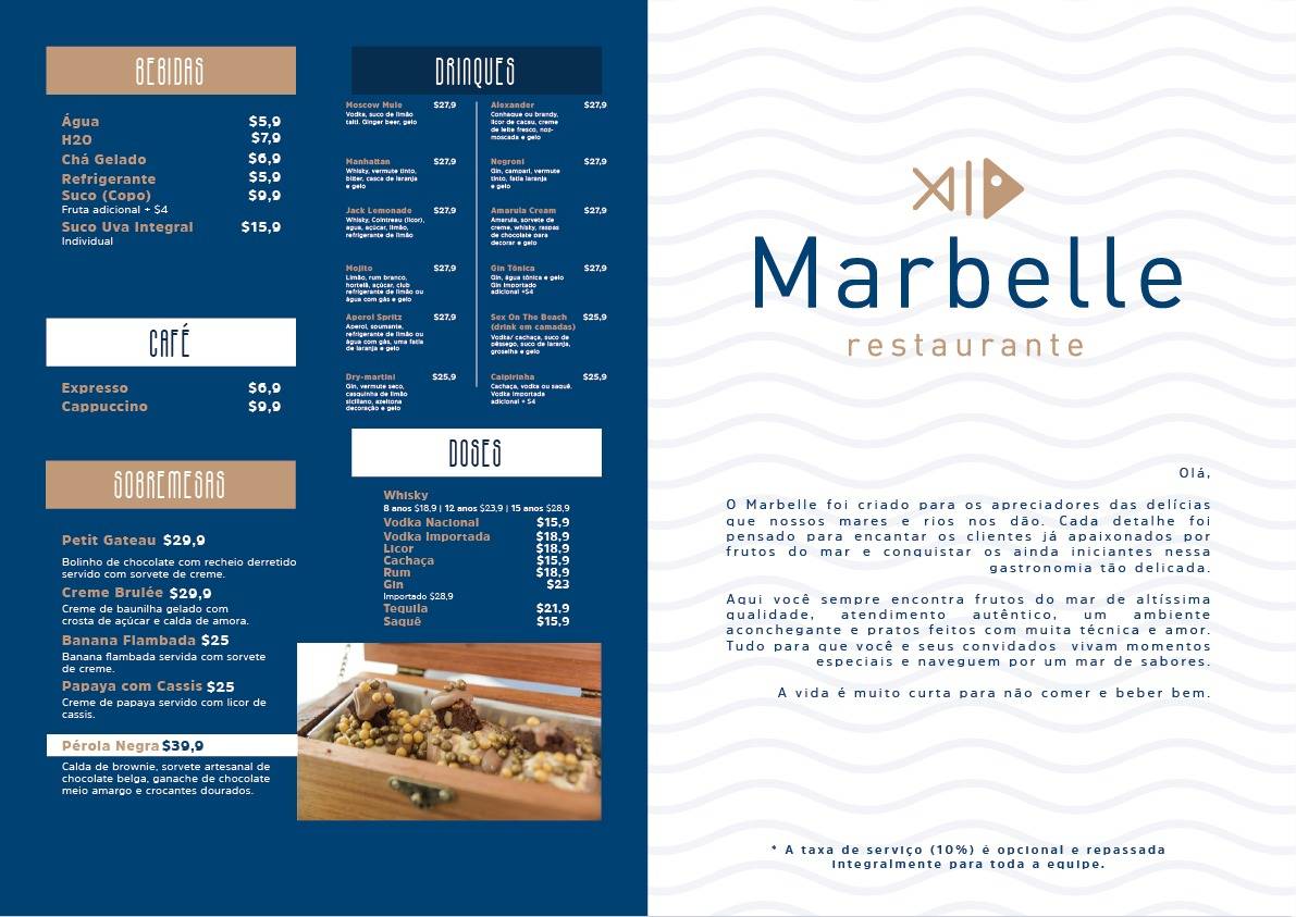 Menu em Marbelle Restaurant, São José dos Campos