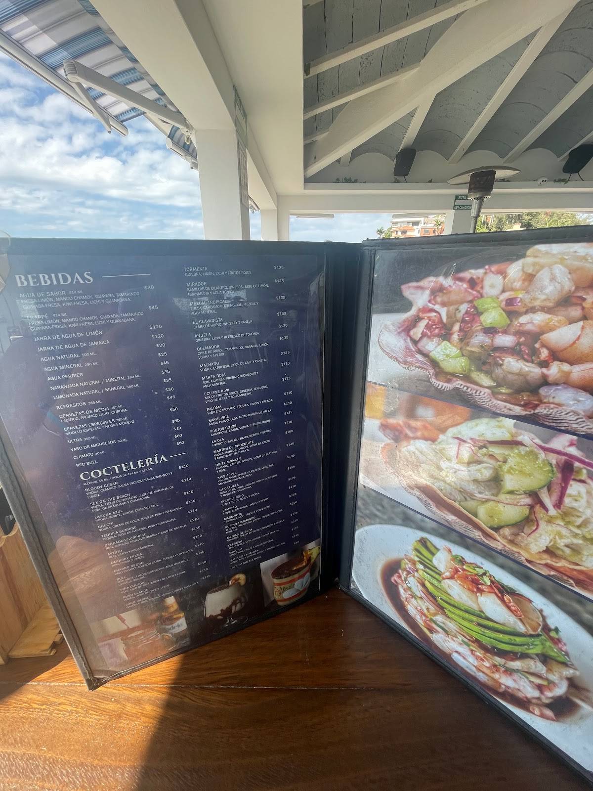 Carta del restaurante Mariscos Marea Negra, Mazatlán