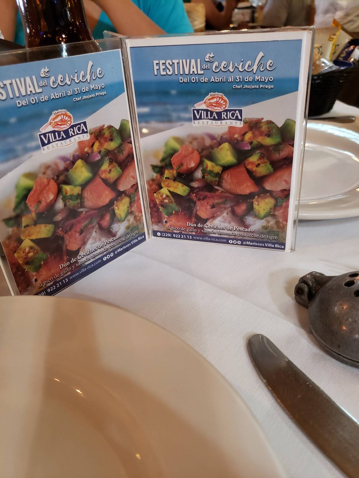 Carta del restaurante Mariscos Villa Rica Mocambo, Boca del Río, C ...
