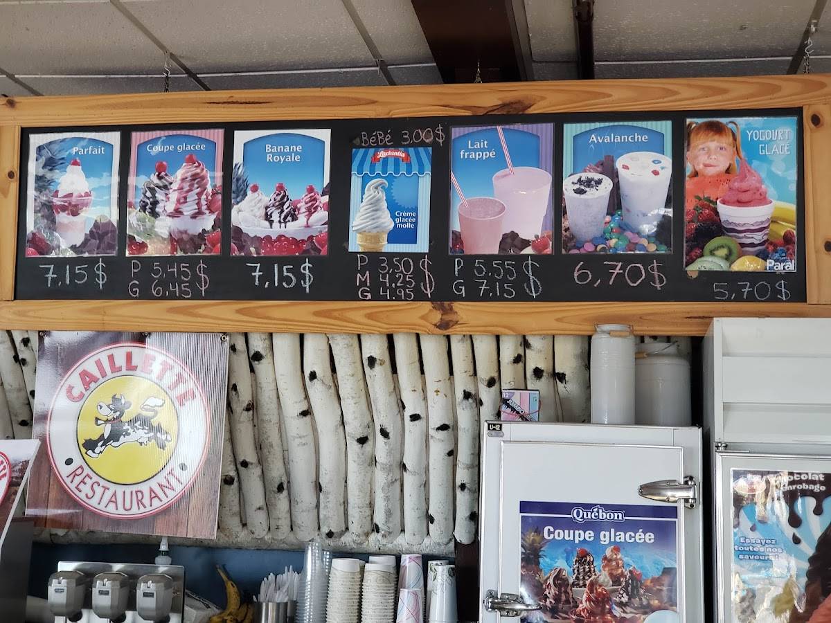 Menu au Restaurant La Caillette, Maskinongé