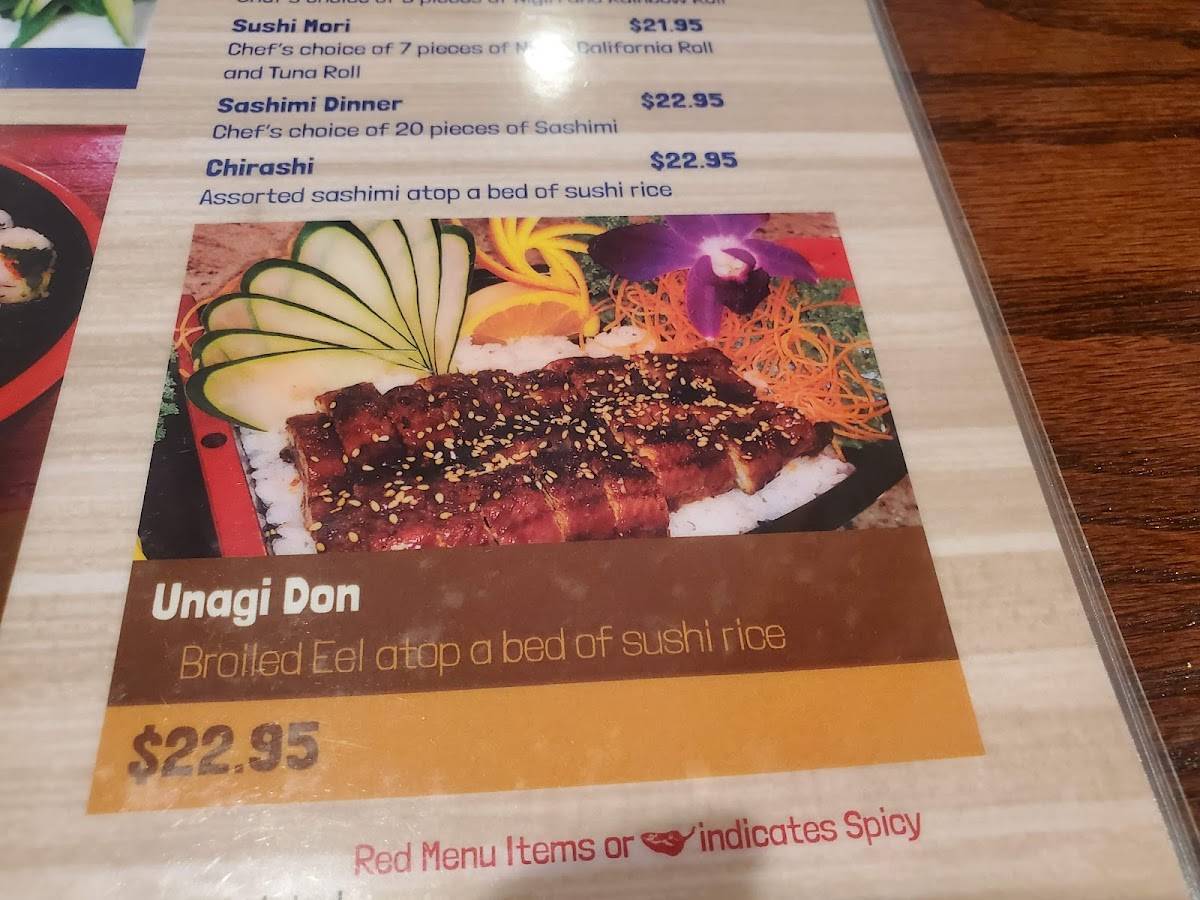 Menu at Mangetsu restaurant, Melbourne