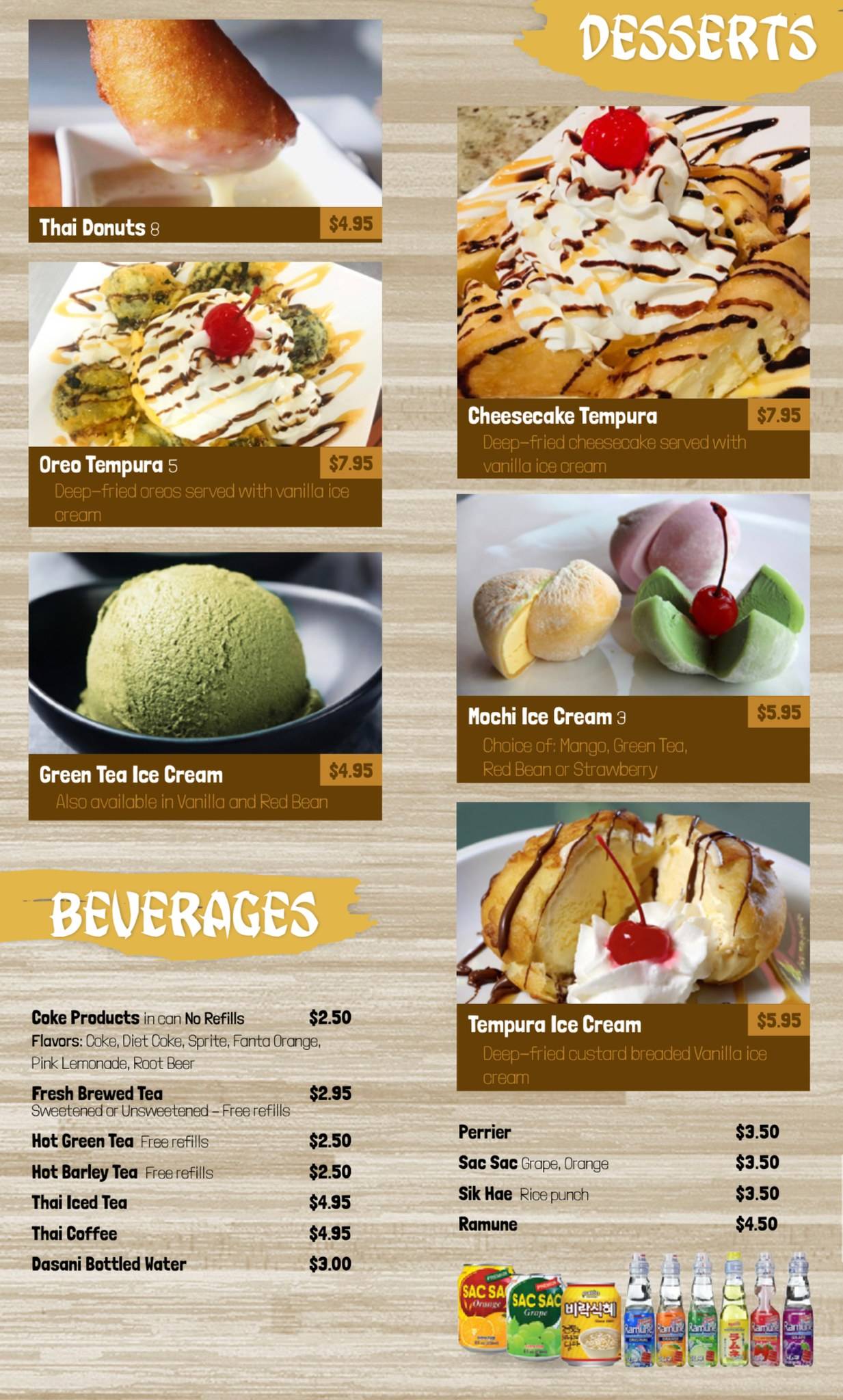 Menu at Mangetsu restaurant, Melbourne