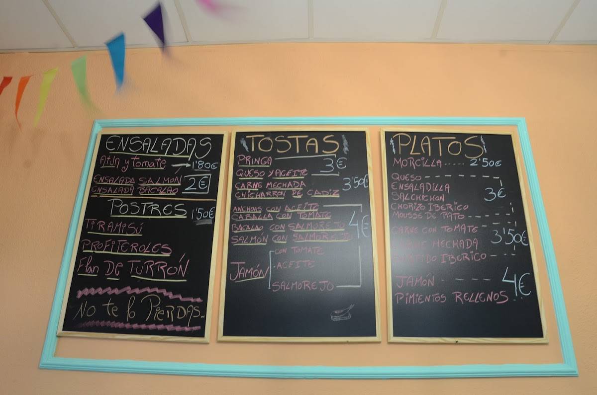Menu at Mercado Provenzal El Cerro pub & bar, Seville