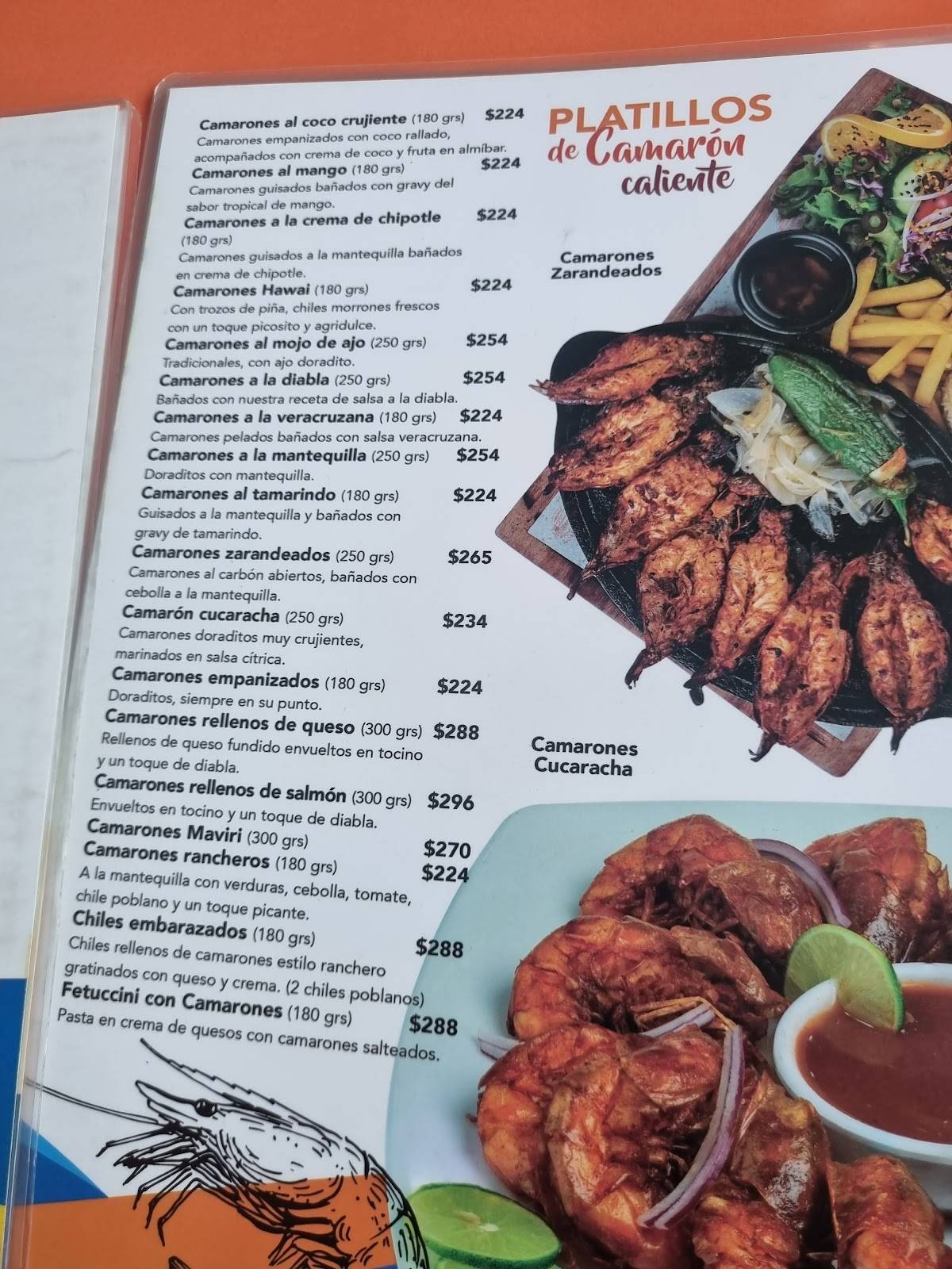 Carta del restaurante El Camarón Guasaveño eje central, Ecatepec, Calle ...