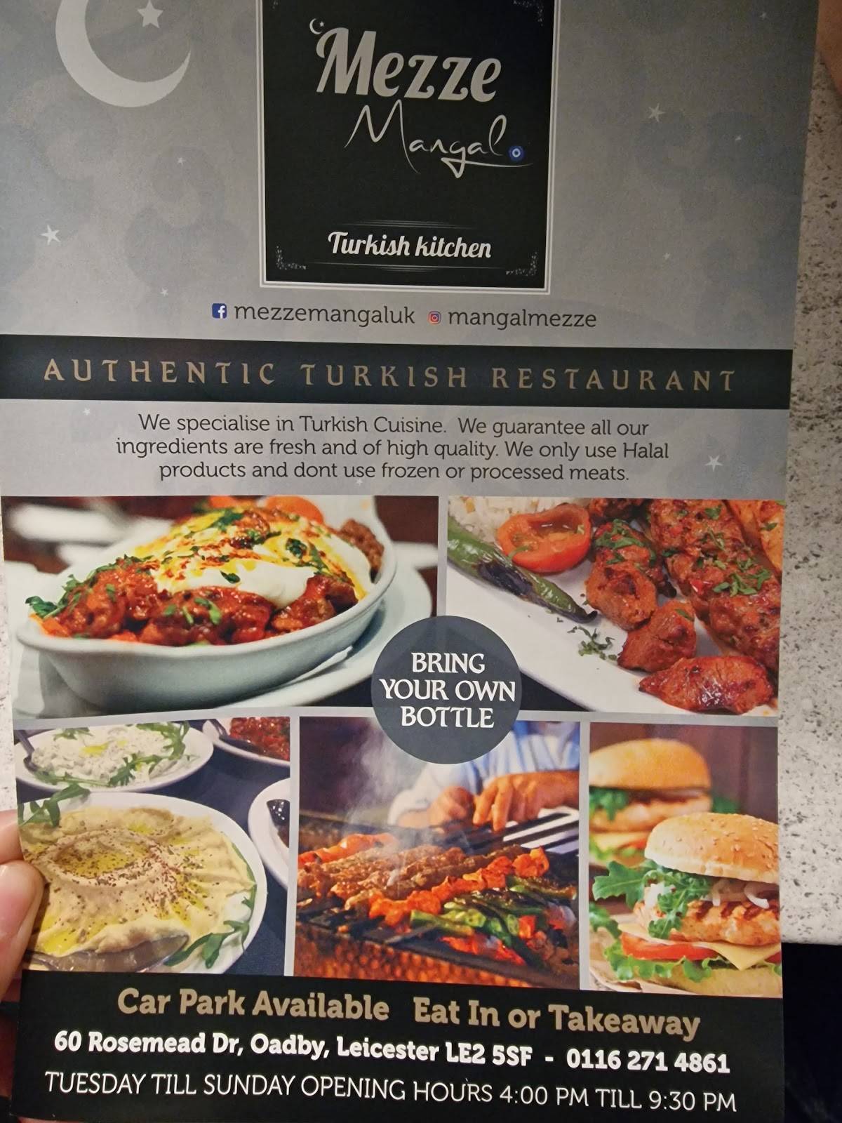Menu at Mezze Mangal restaurant, Leicester
