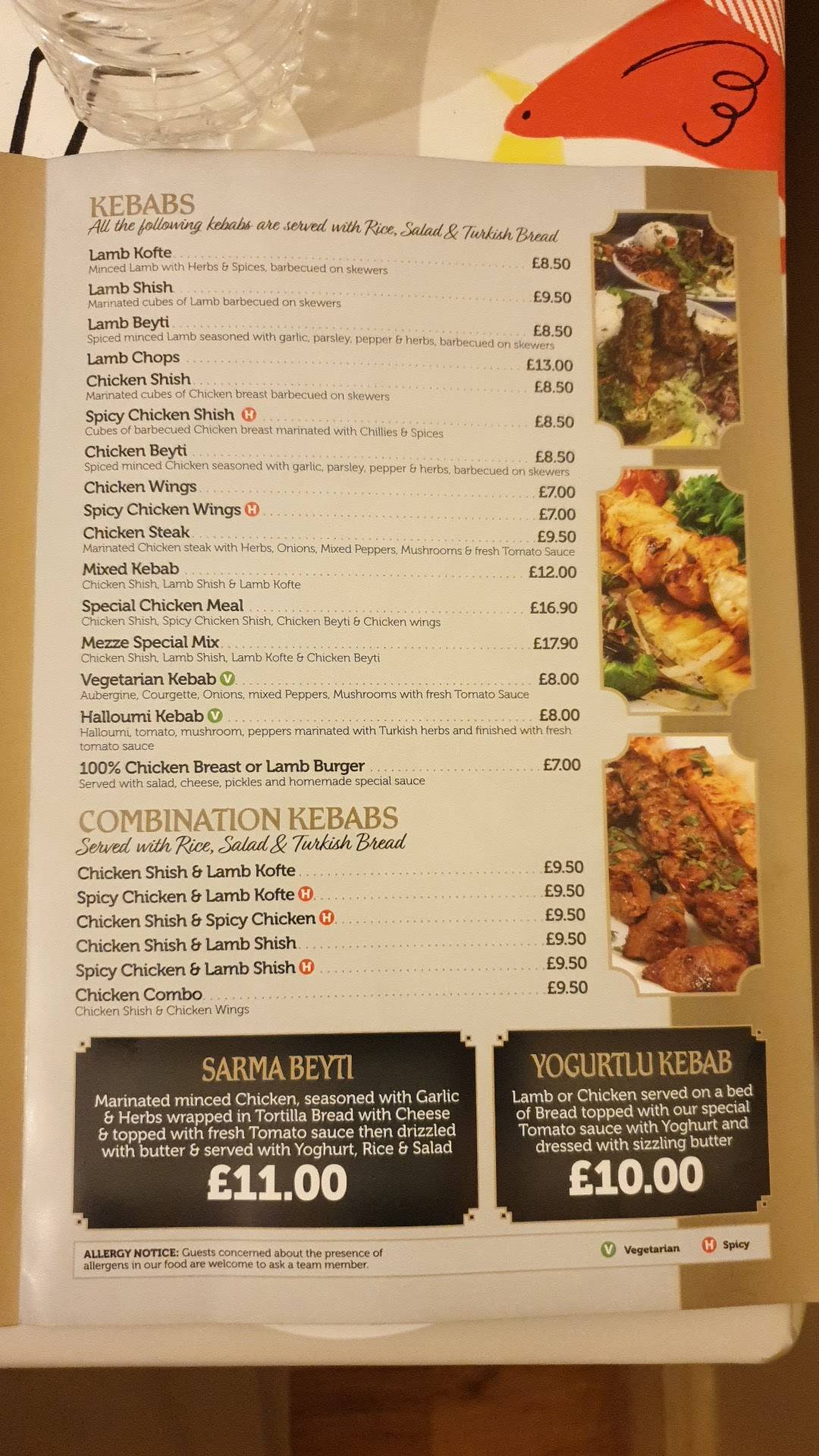 Menu at Mezze Mangal restaurant, Leicester