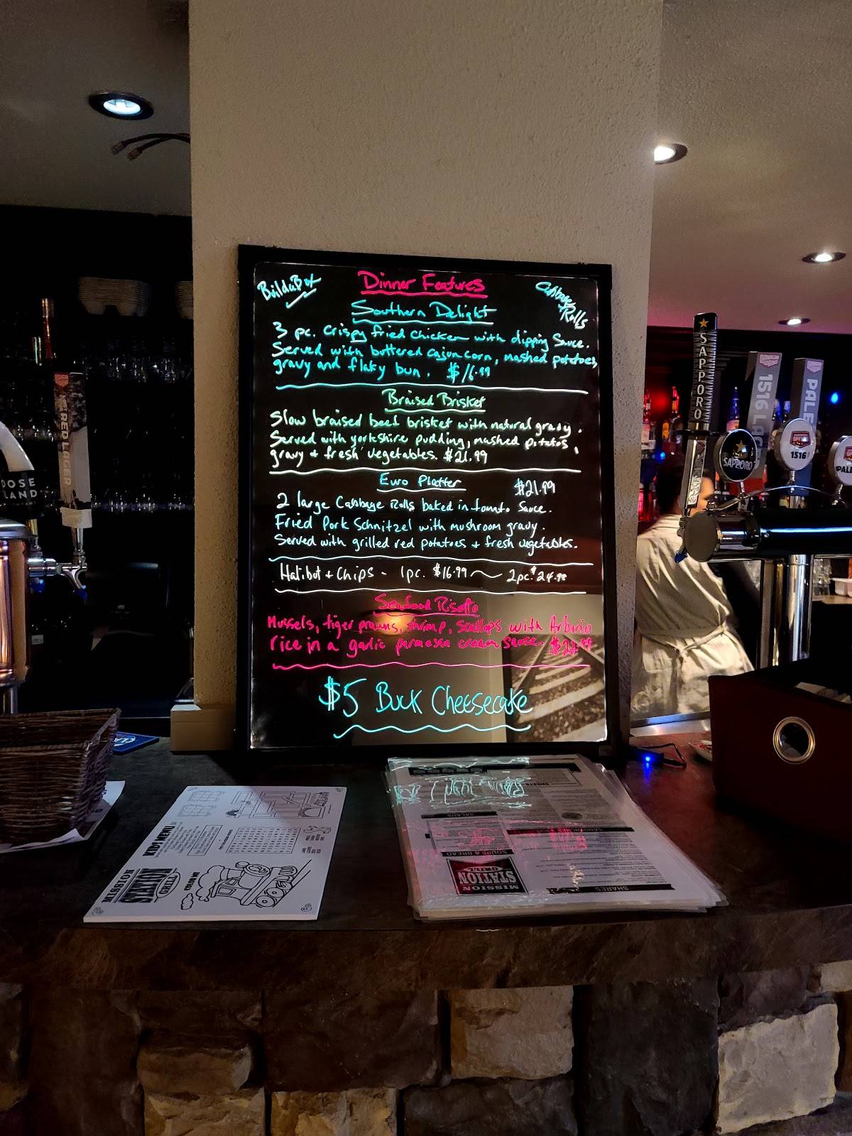 Menu at Mission Station Grill restaurant, Mission