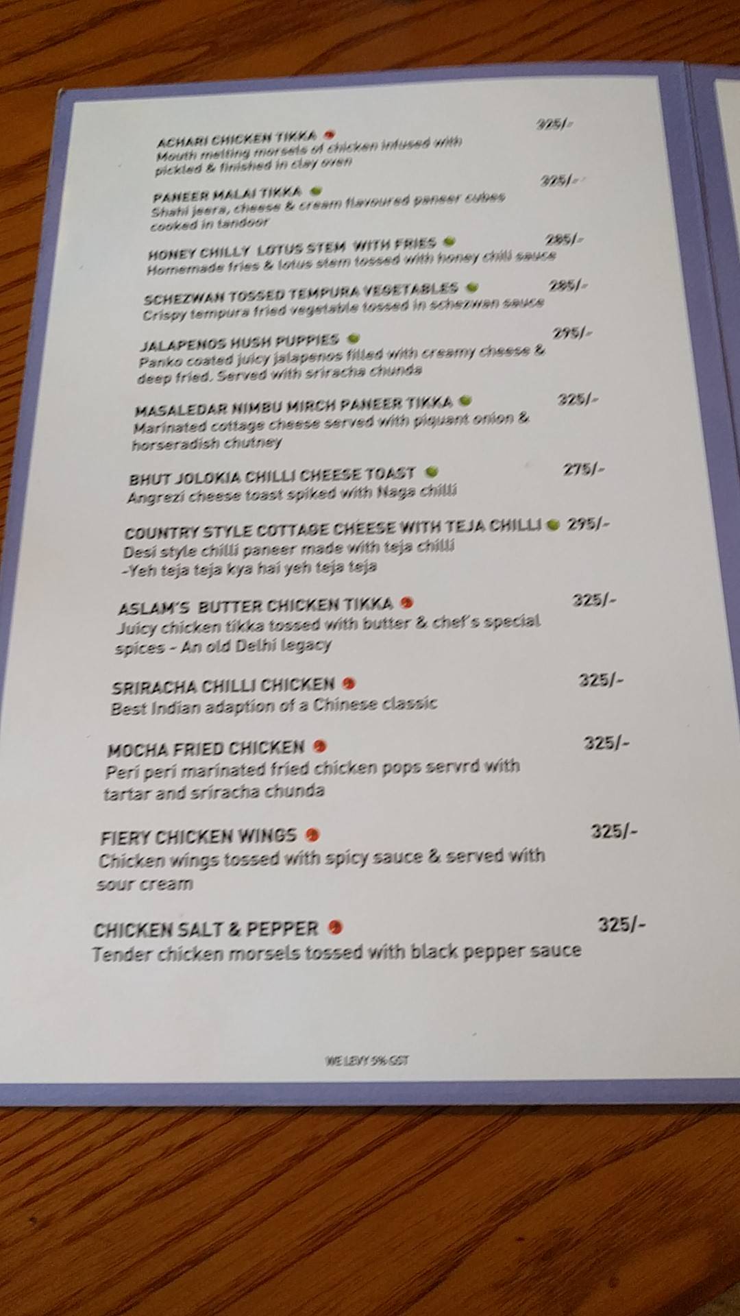 Menu at Mocha Patiala, Patiala