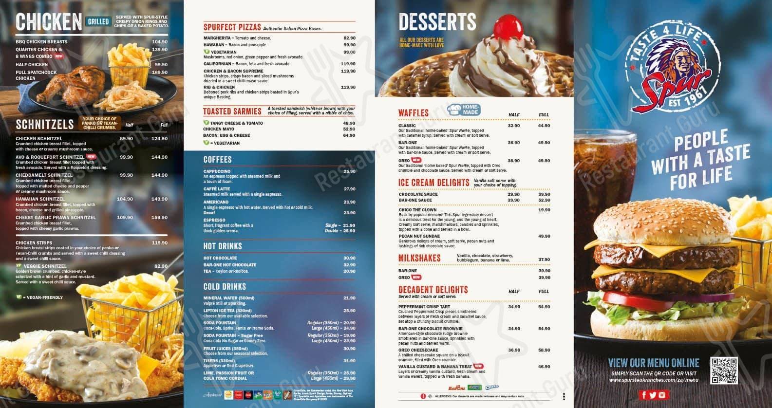 Menu at Mountain Spring Spur Steak Ranch restaurant, Nelspruit, Shop U1