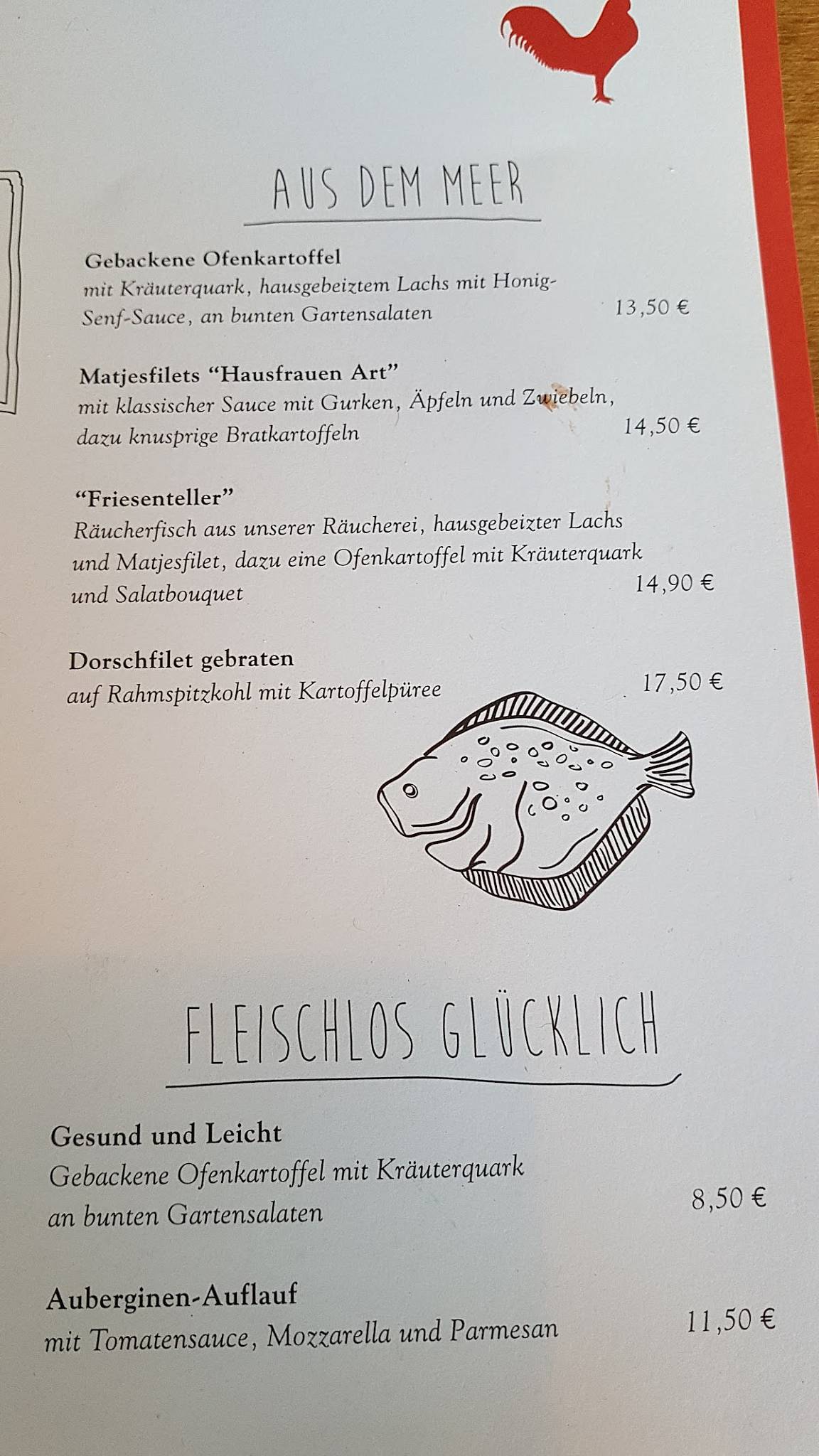 Speisekarte von Münchner Hahn restaurant, Sylt