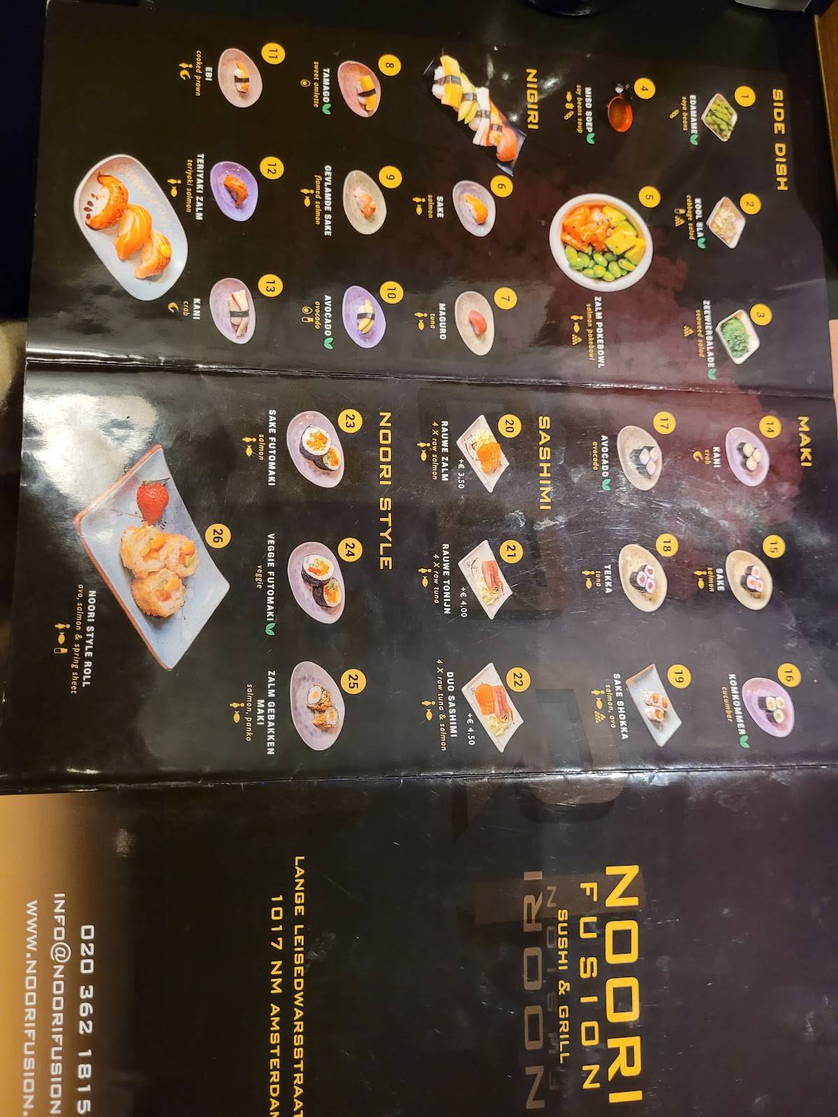 Speisekarte von Noori Fusion (All You Can Eat Amsterdam), Amsterdam