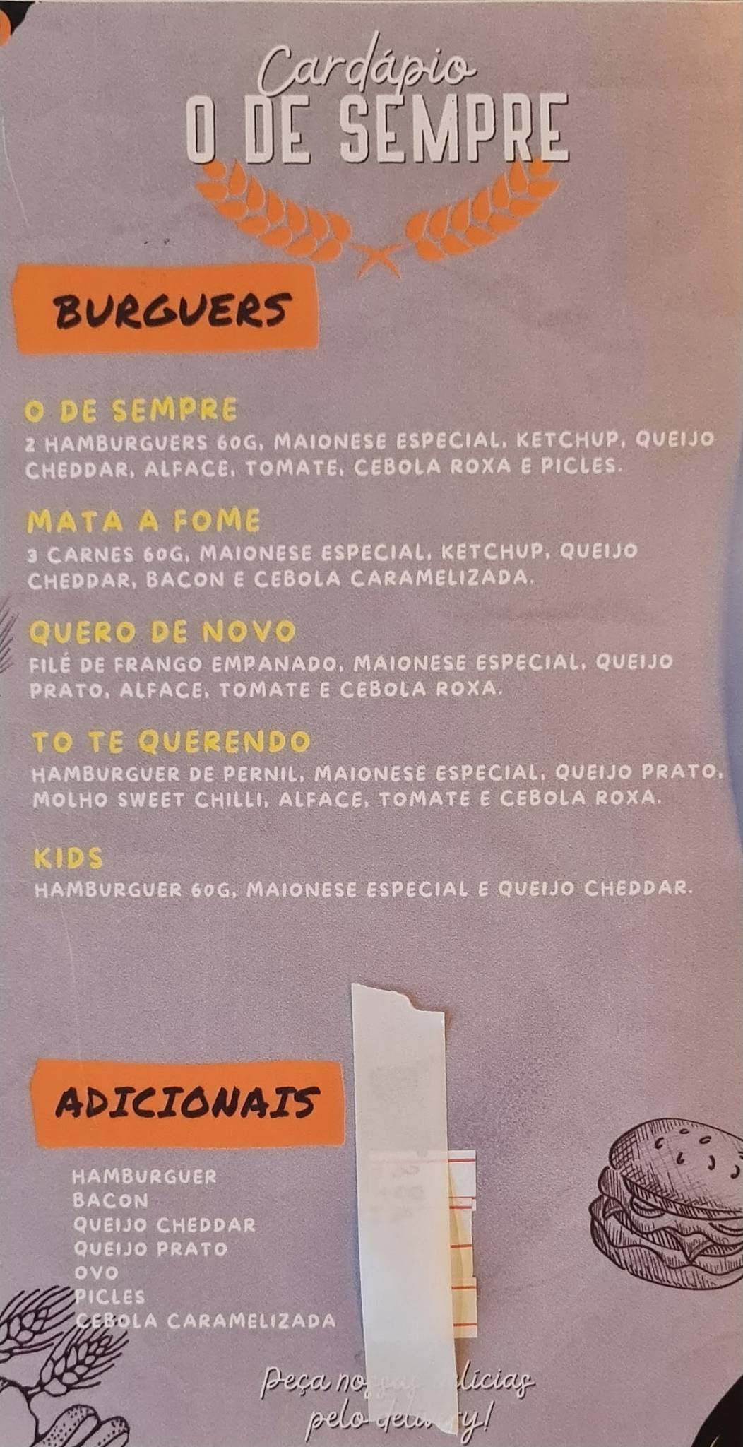 Menu em O de Sempre restaurante, Florianópolis