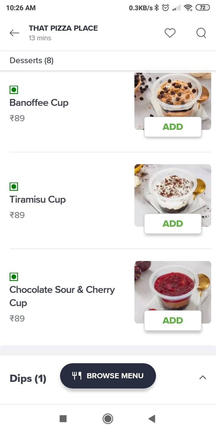 Menu at Ola foods kitchen, Greater Noida