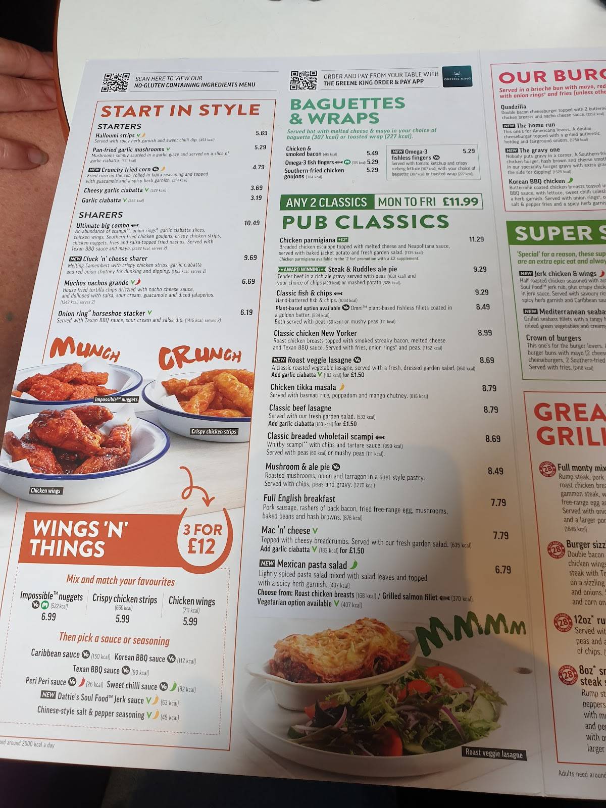 Menu at Old Farmhouse - Hungry Horse (Scunthorpe) pub & bar, Scunthorpe