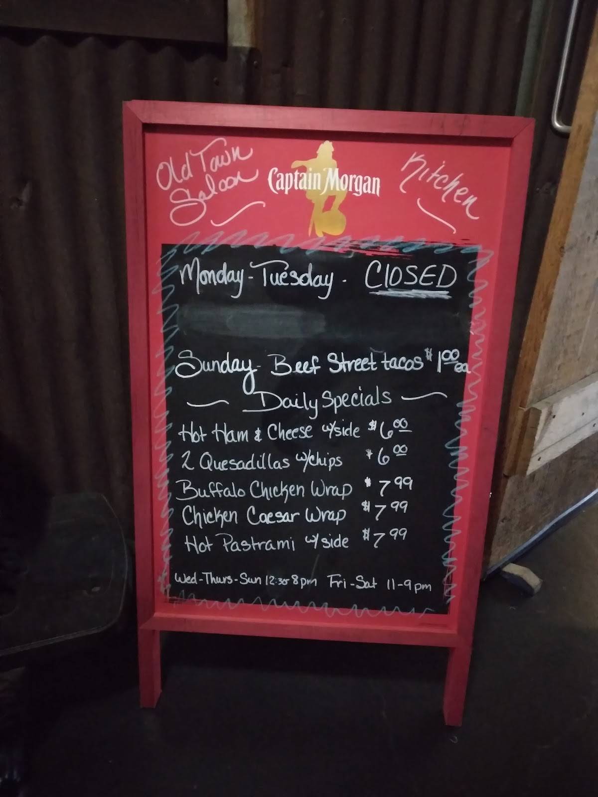 Menu at Old Town Saloon pub & bar, Laughlin