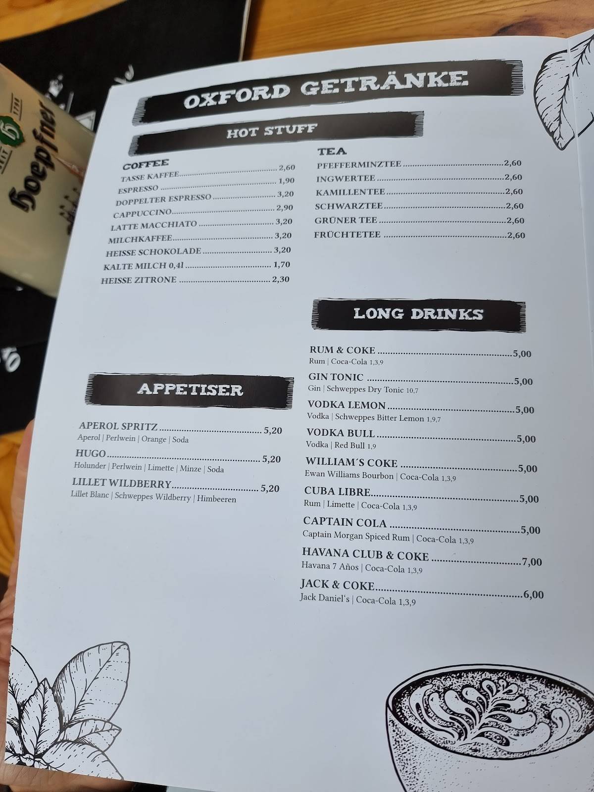 Speisekarte von Oxford OST cafe, Karlsruhe
