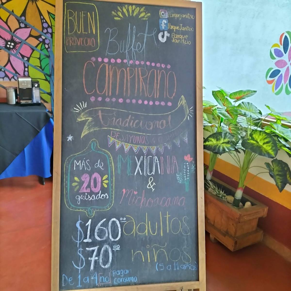 Carta del restaurante PARQUE JANITZIO, Tzurumútaro