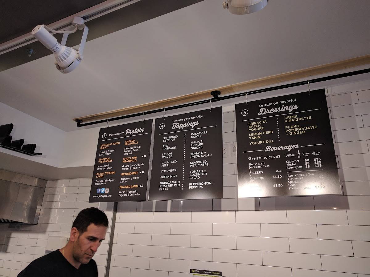 Menu at PI·RHO - Fresh Greek Grill - Elgin Street restaurant, Ottawa ...