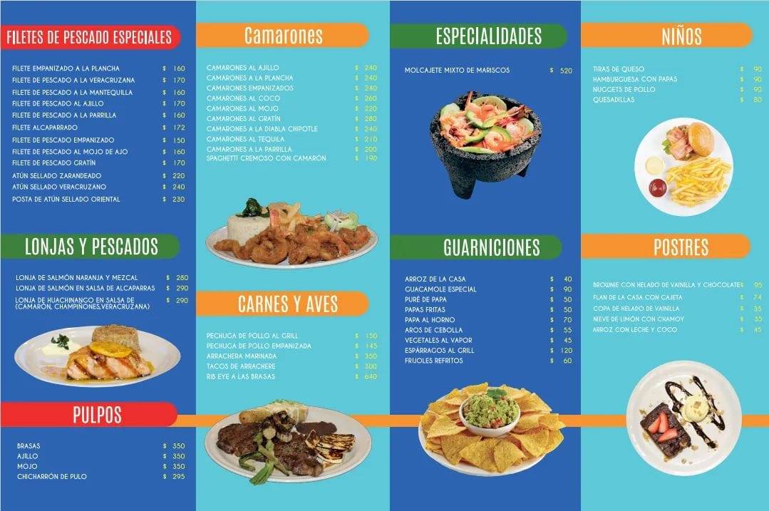Menu at PUERTO BONITO restaurant, San Nicolás de los Garza