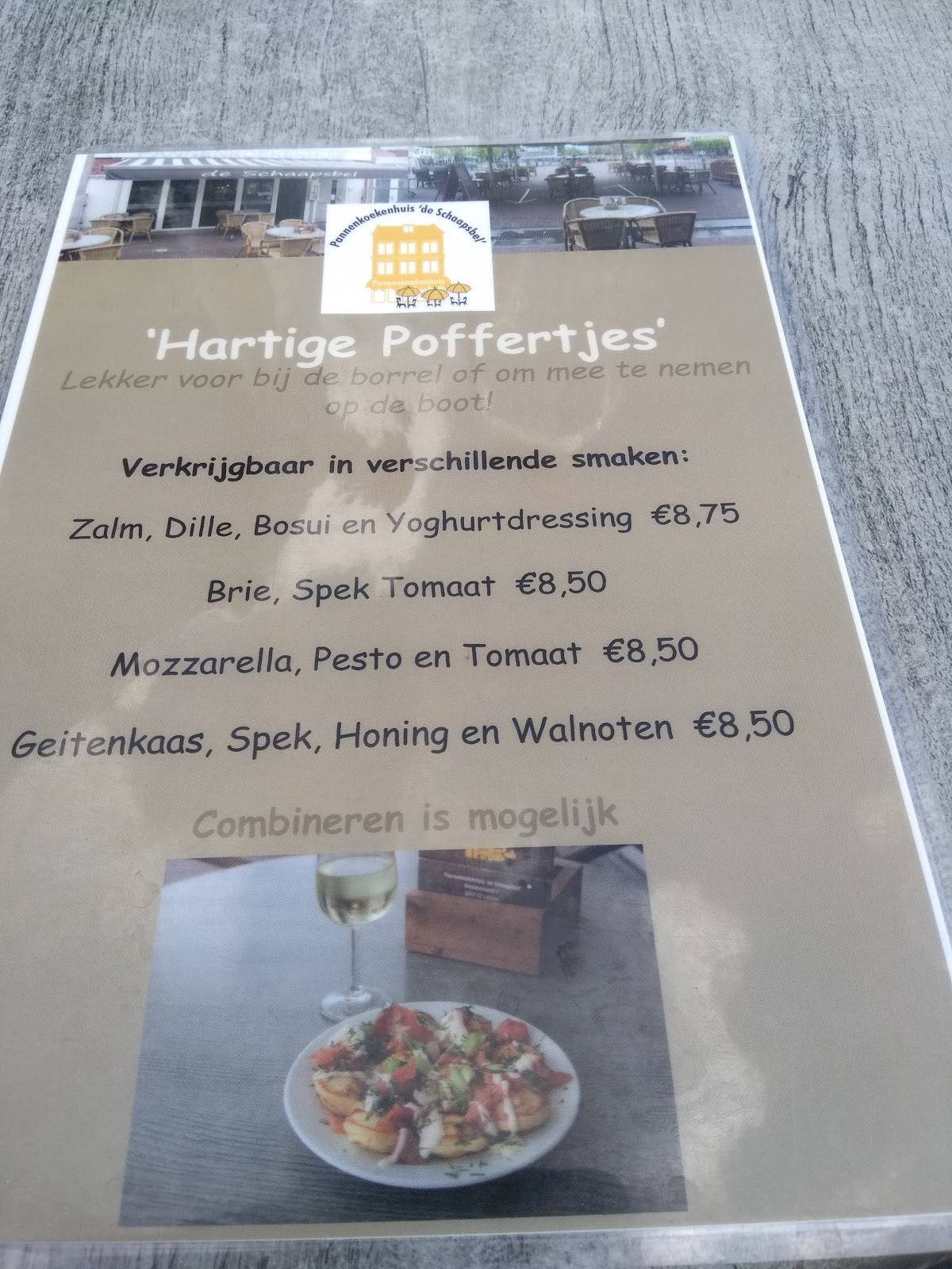 Speisekarte von Pannenkoekenhuis De Schaapsbel, Leiden