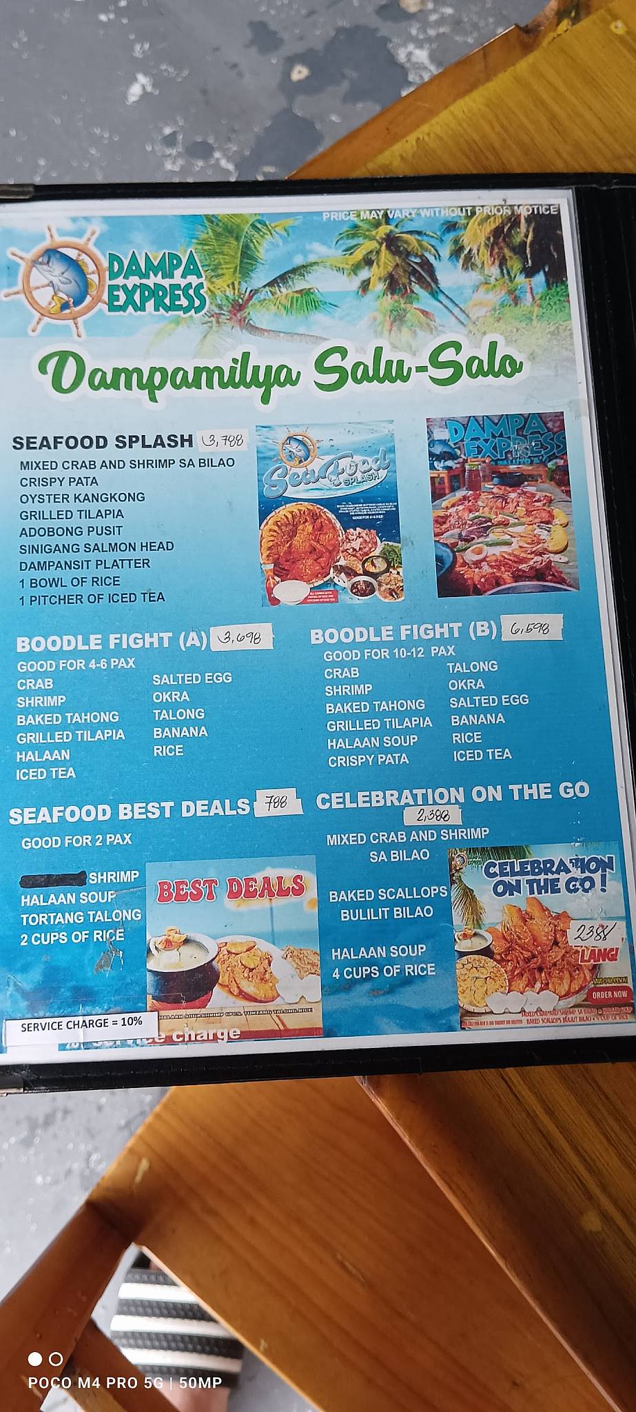 Menu at Dampa Express - Pioneer Center restaurant, Pasig